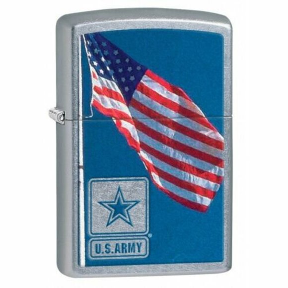 Zippo | Accessories | Collectable Us Army Flag Street Chrome Zippo ...